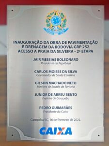Placa de Inauguração em Aço Inox - Homenagem Placas Comemorativas